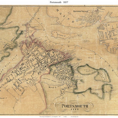 Chatham 1861 Old Town Map With Homeowner Names New Hampshire - Etsy