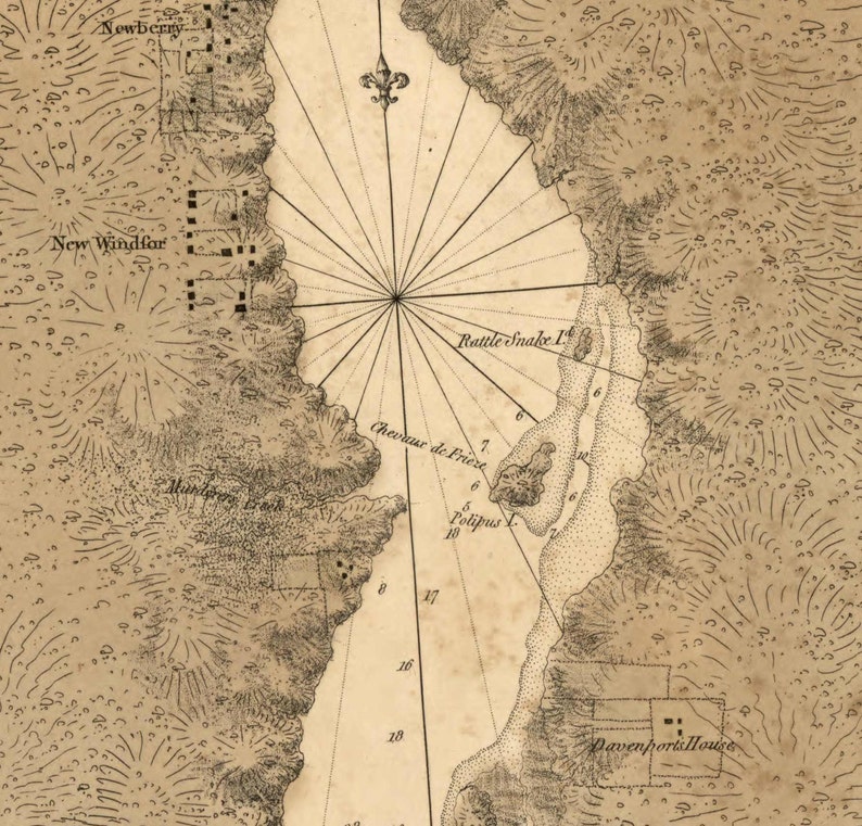 Hudson River - 1779 Map - Revolutionary War Survey by British Navy ...