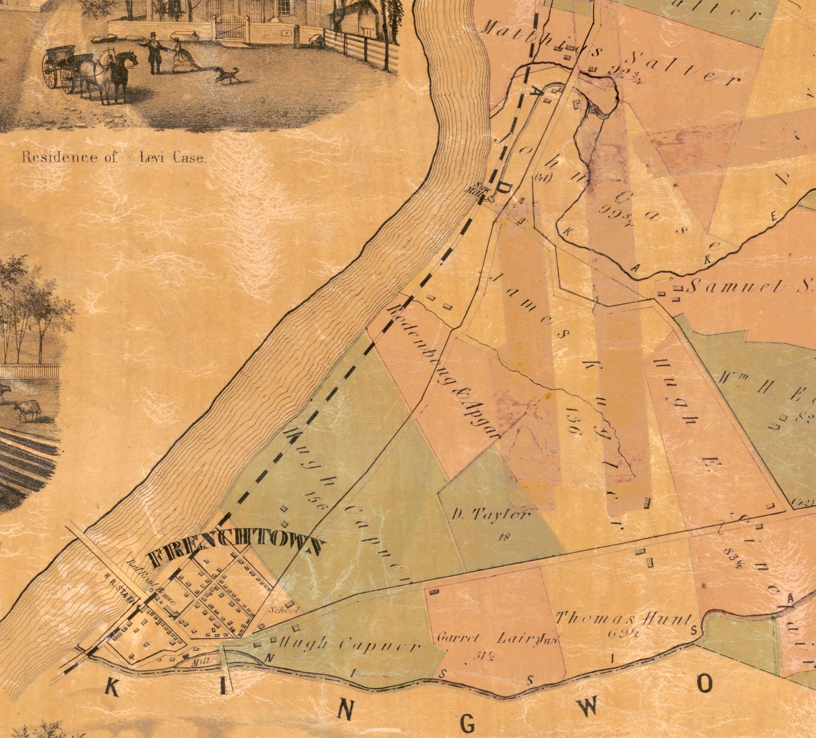 Alexandria New Jersey 1860 Old City Map Reprint - Etsy