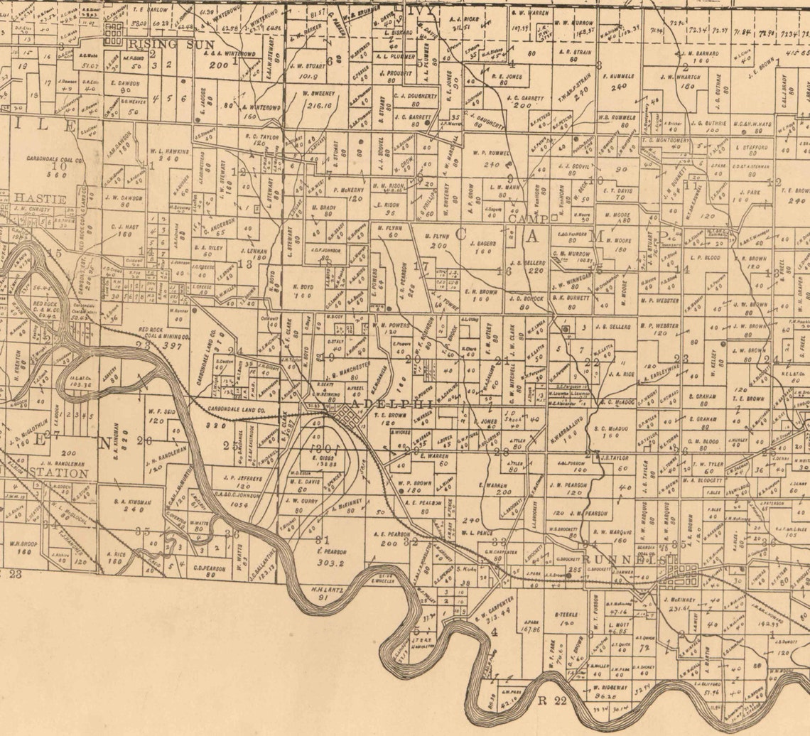 Polk County Iowa 1895 Old Wall Map With Landowner Names Farm | Etsy