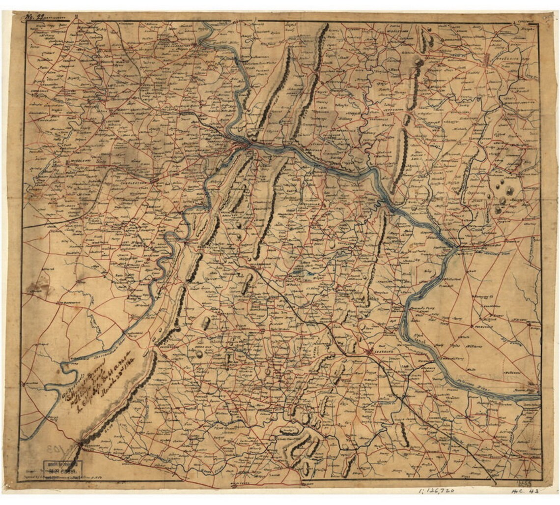 Berkeley County & Parts of Neighboring Counties Map 1864 West | Etsy