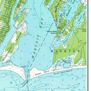Falmouth Woods Hole 1957 Old Topo Map - Custom Composite Reprint ...
