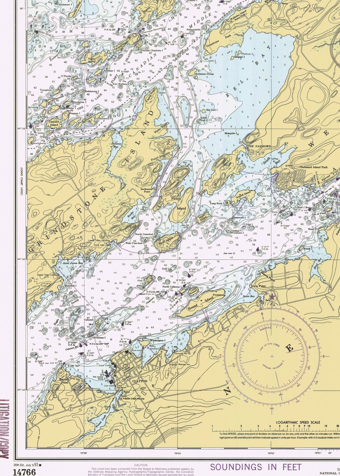 St Lawrence River Grenadier Island to Bartlett Point, Clayton ...