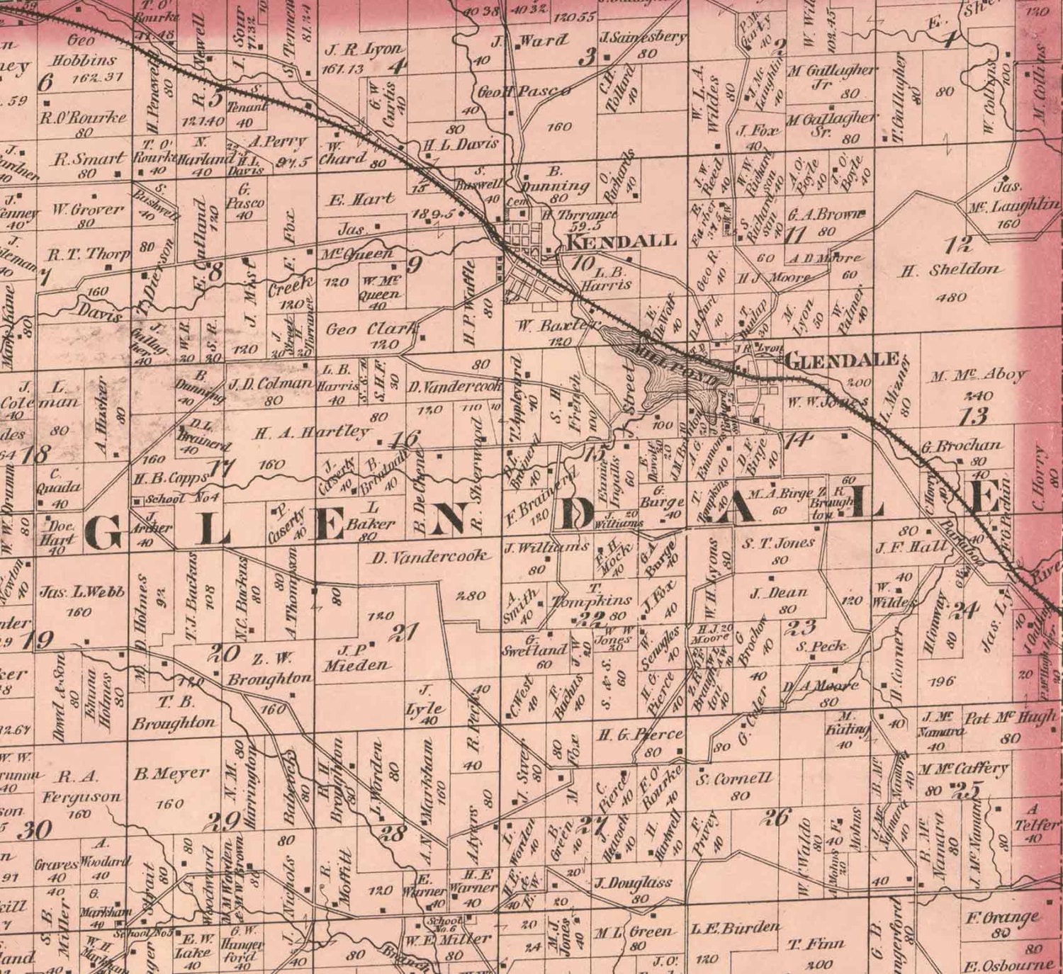 Monroe County Wisconsin 1877 Wall Map Reprint with | Etsy