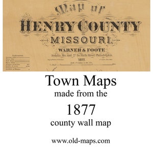 Windsor 1877 Old Town Map With Homeowner Names - Missouri - Reprint ...