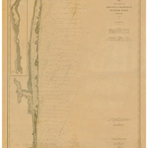 Jupiter Inlet - 1887 Nautical Map Reprint -florida - 80000 AC Chart 163 ...