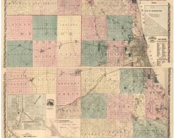 Map of Dupage County - Etsy