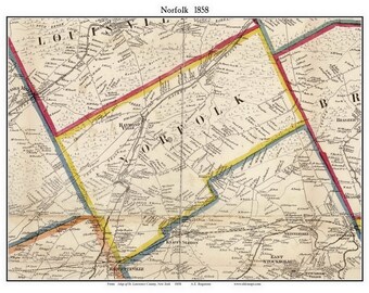 1865 Map of Rossie Township Saint Lawrence County New York - Etsy