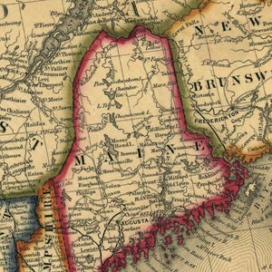 The United States of America 1851 Railroads Map - USA Map RR Reprint ...