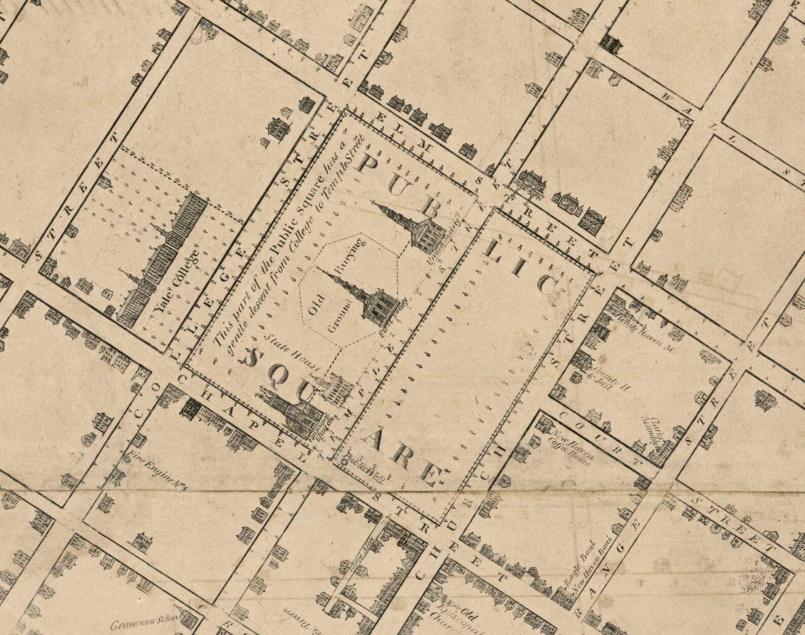 New Haven Connecticut 1817 Doolittle Old Map Reprint CT - Etsy