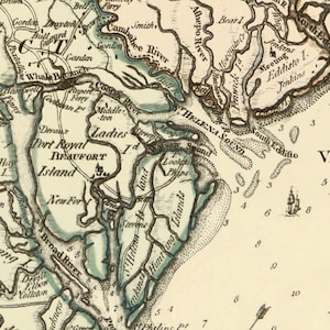 North & South Carolina 1775 State Map - Henry Mouzon - Reprint State - Etsy