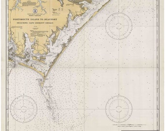 Outer Banks Nautical Chart - Etsy