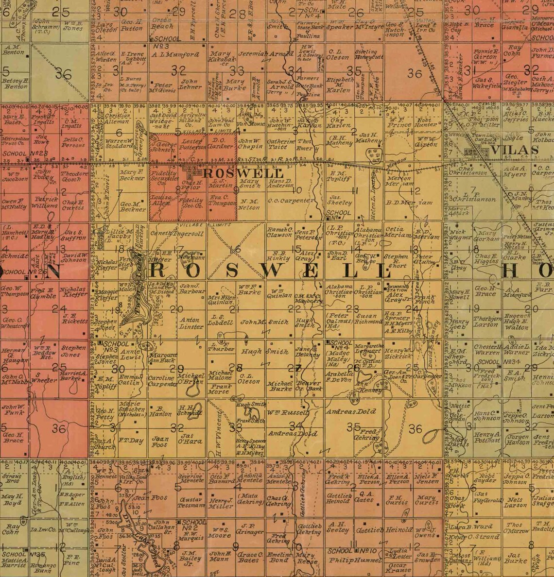 Miner County South Dakota 1898 Old Wall Map With Landowner - Etsy