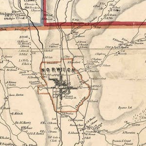 Chenango County New York 1855 - Old Wall Map Reprint With Homeowner ...