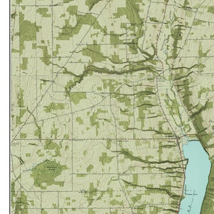 Keuka Lake - Ca. 1953 USGS Old Topographic Map Custom Composite Reprint ...
