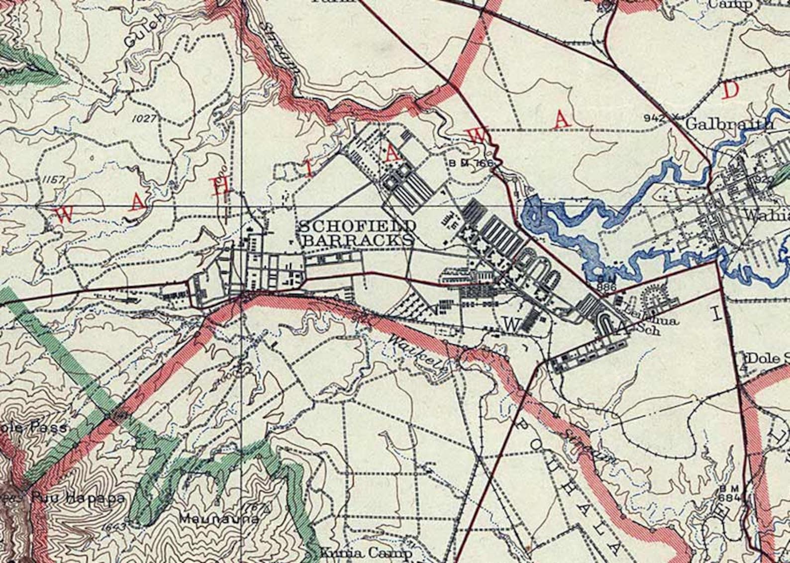 Old Map of Oahu 1938 USGS Special Map Hawaiian Islands | Etsy