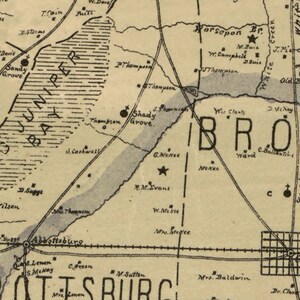 Bladen County North Carolina 1885 - Old Wall Map With Homeowner Names ...