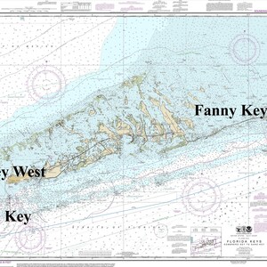 Sombrero Key to Sand Key 1932 - Nautical Map Fanny Keys Florida 80000 ...