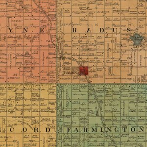 Lake County South Dakota 1899 - Old Wall Map With Landowner Names ...