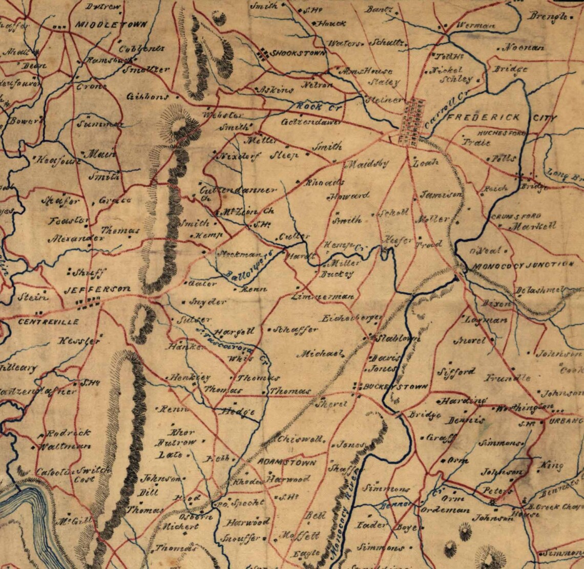 Berkeley County & Parts of Neighboring Counties Map 1864 West - Etsy