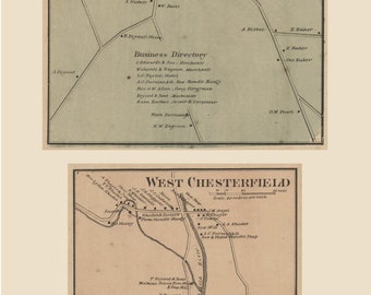Old Chesterfield Map - Etsy