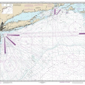 Approaches to New York Nantucket Shoals Five Fathom Bank - Etsy