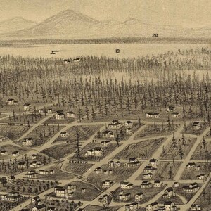 Seattle Washington Territory - 1878 E.S. Glover - Birds Eye View ...