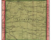 Farmington 1852 Old Town Map With Homeowner Names New York - Etsy