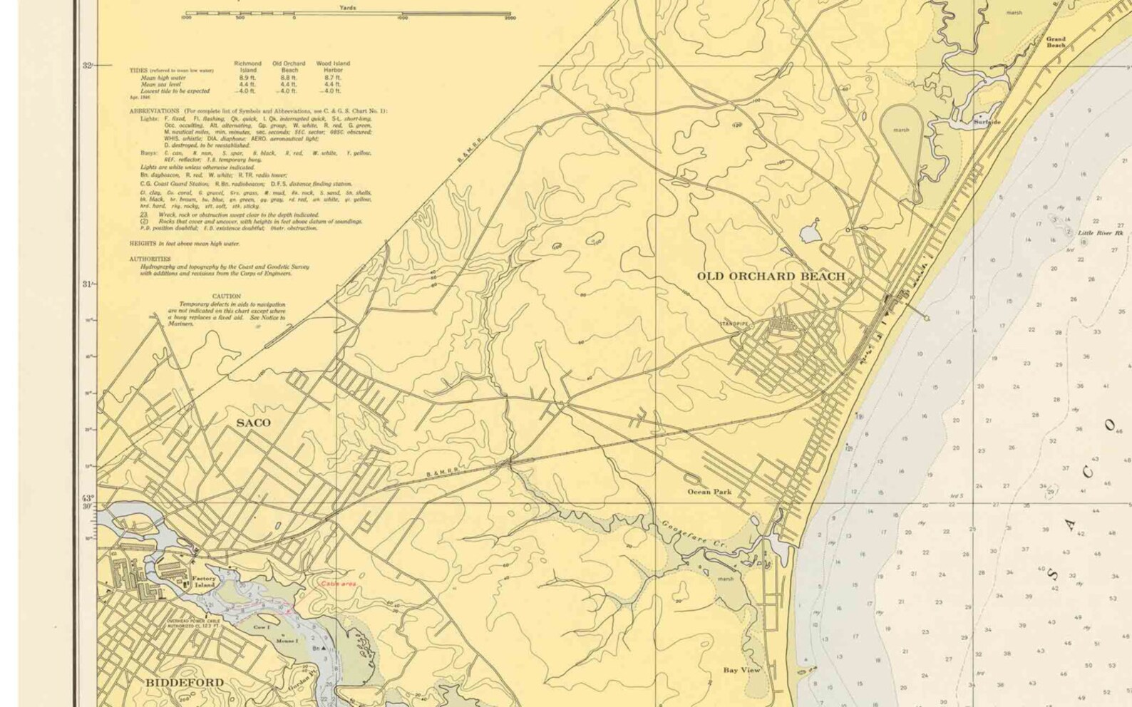 Saco Bay and Vicinity Biddeford Higgins & Old Orchard Beach - Etsy