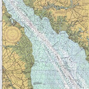Delaware Bay - 1987 Nautical Map Reprint - New Jersey & Delaware ...
