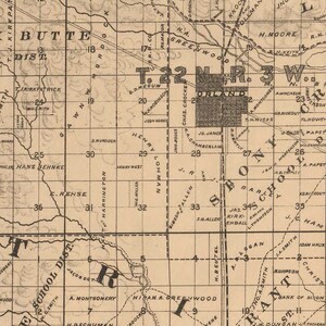 Colusa County California 1885 - Old Wall Map Reprint With Landowner ...
