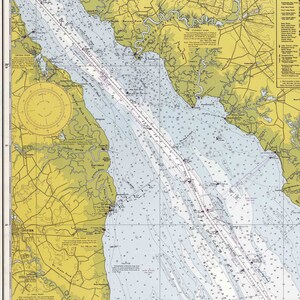 Delaware Bay 1967 Nautical Map Reprint - New Jersey & Delaware - 80000 ...