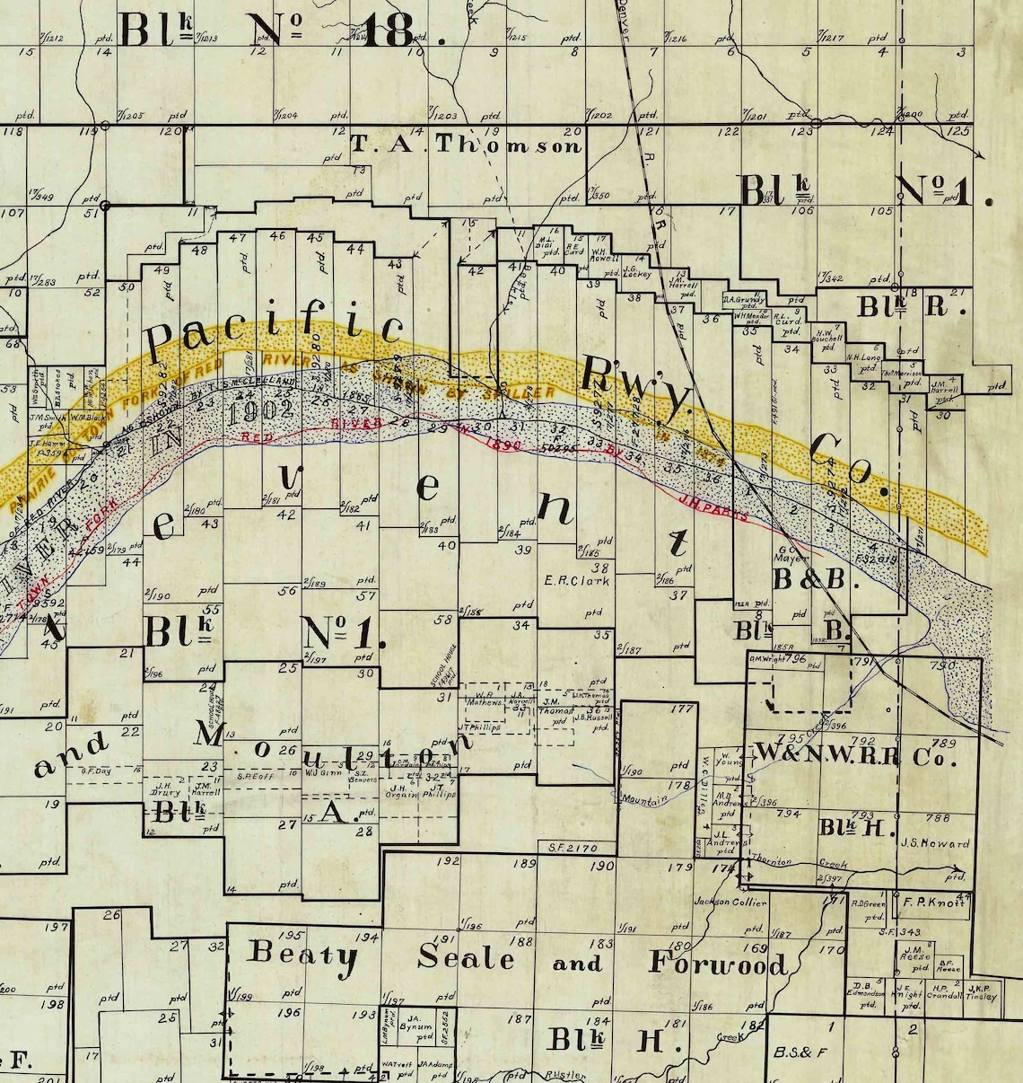 Hall County Texas 1902 Old Wall Map Reprint With Lot - Etsy