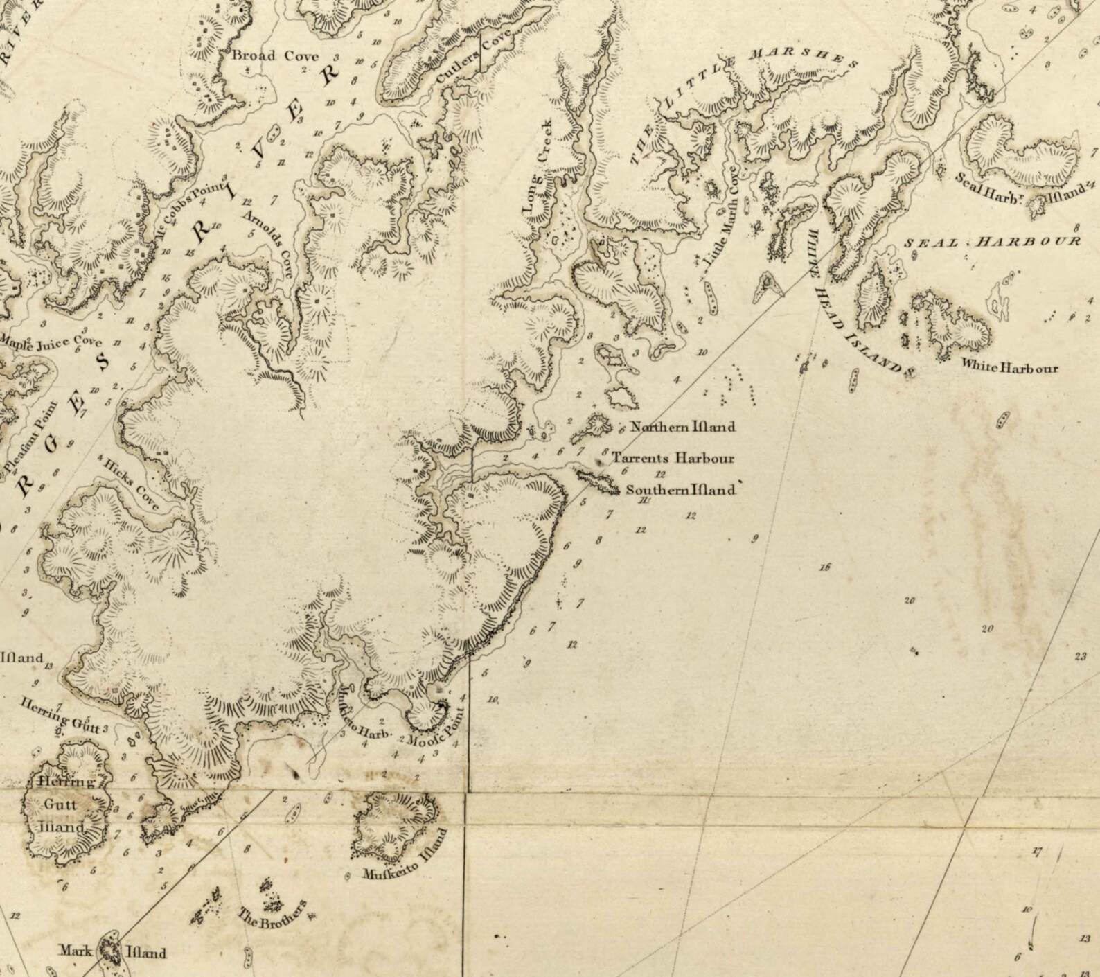 Monhegan Island Casco Bay Maine 1776 Map Revolutionary - Etsy
