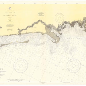 Apalachee Bay and St. Georges Sound 1938 Nautical Map Reprint Florida ...