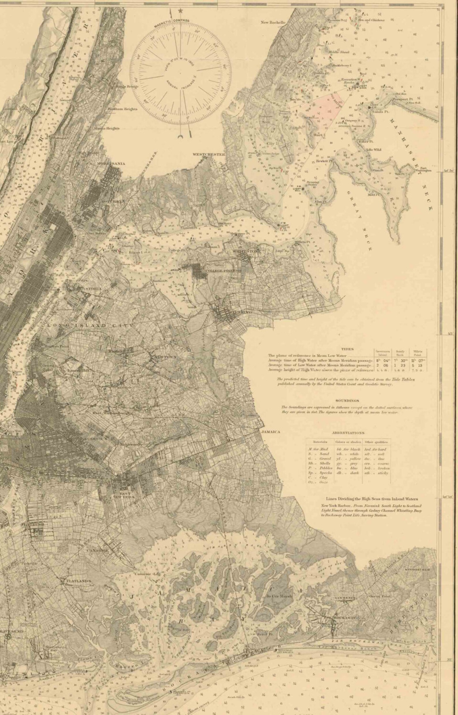 New York Bay and Harbor 1900 Nautical Map New Jersey 80000 - Etsy UK