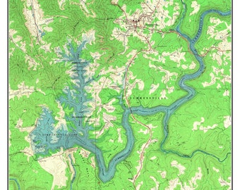 Brainerd Lakes Area 1973x BW Old Map Topo Custom Composite USGS Reprint ...