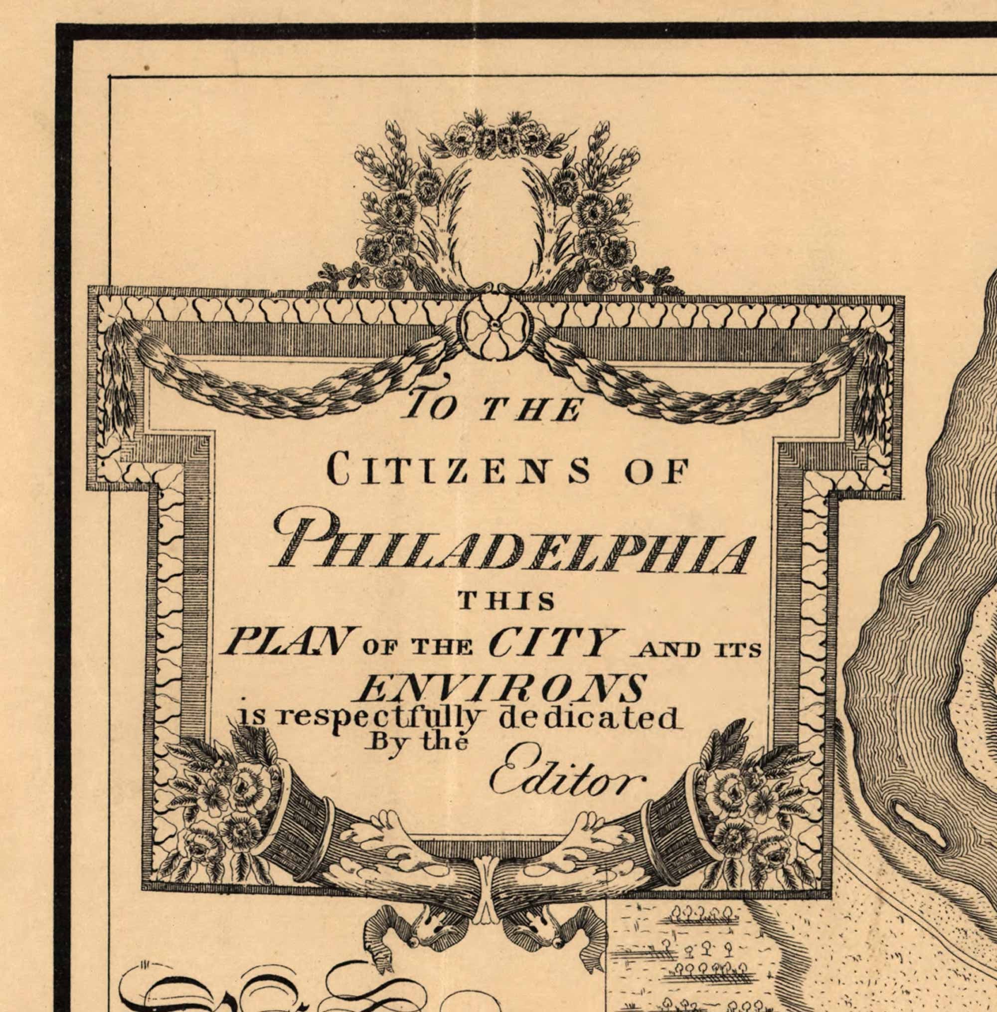 Philadelphia 1796 Old Map Reprint Printed in 1875 | Etsy