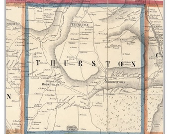 Thurston County Map | Etsy