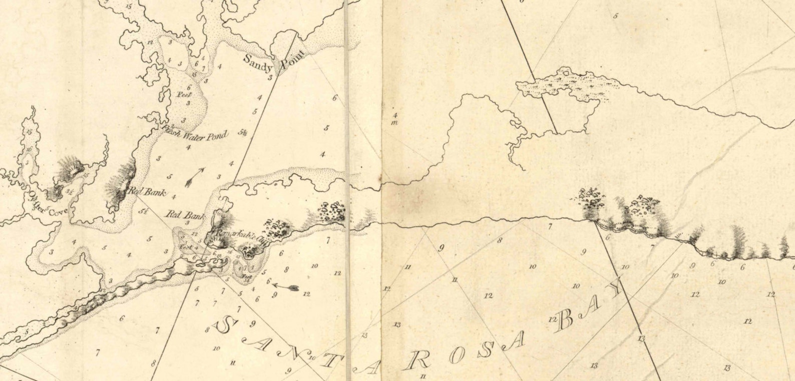Gulf of Mexico 1780 Map Northeast Shore Revolutionary War Survey by ...