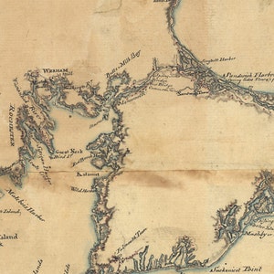 Cape Cod 1775 Map - Blaskowitz - Reprint Excerpted From a Larger ...