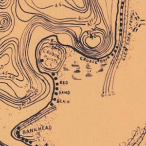 Lake James Indiana 1923 Old Map Reprint - Kemery Island Crusoe Bay Glen ...