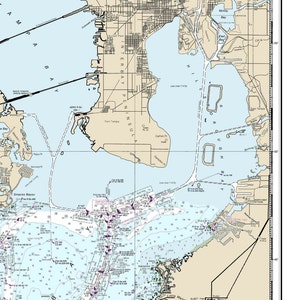 Tampa Bay to St Joseph Sound 2015 Nautical Map Tarpon Springs St ...