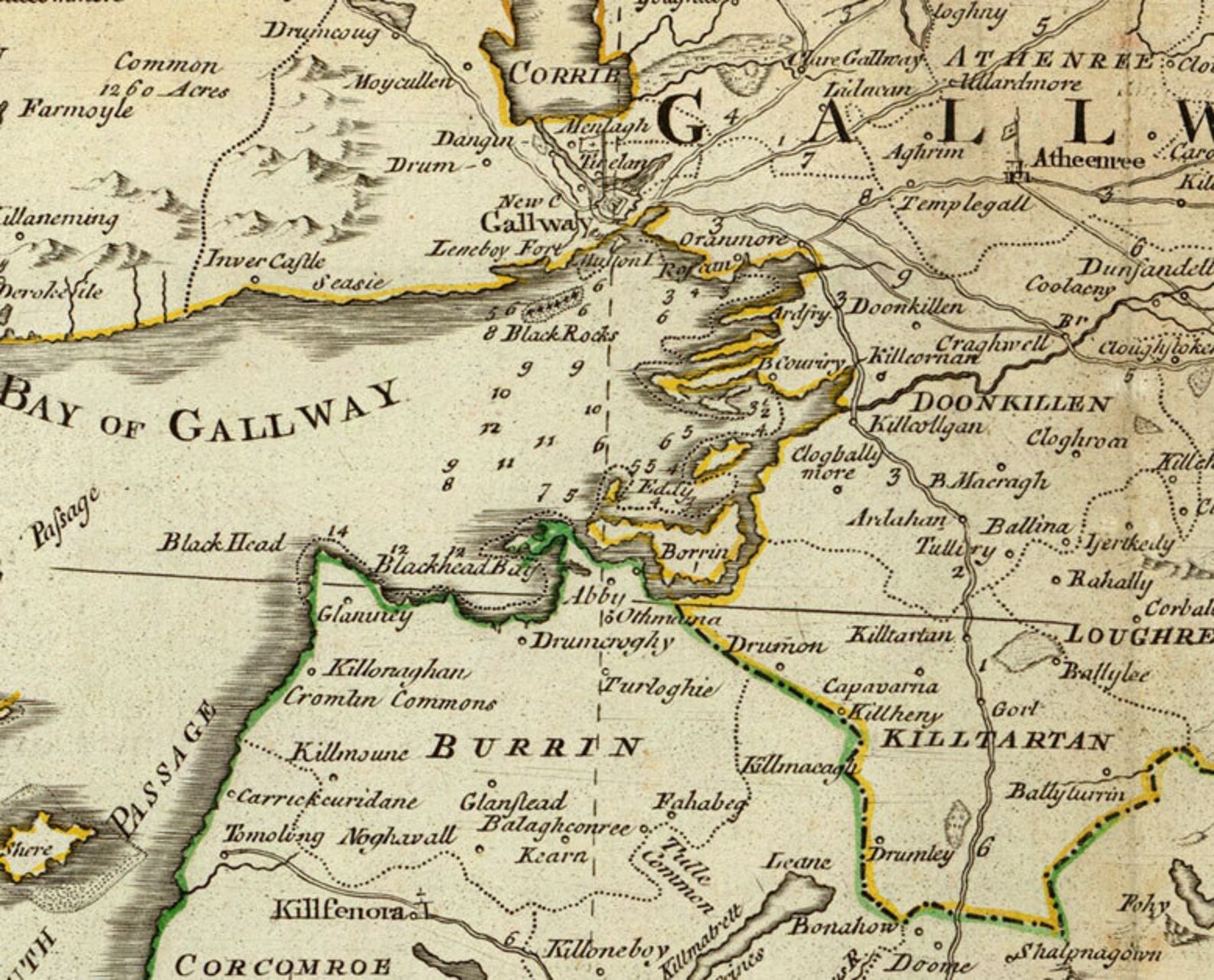 Connaught Province Ireland From 1790 Roque Map Clan - Etsy
