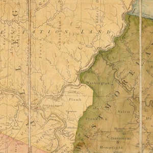 Pennsylvania 1792 Old State Map Howell Early Roads - Reprint - Etsy