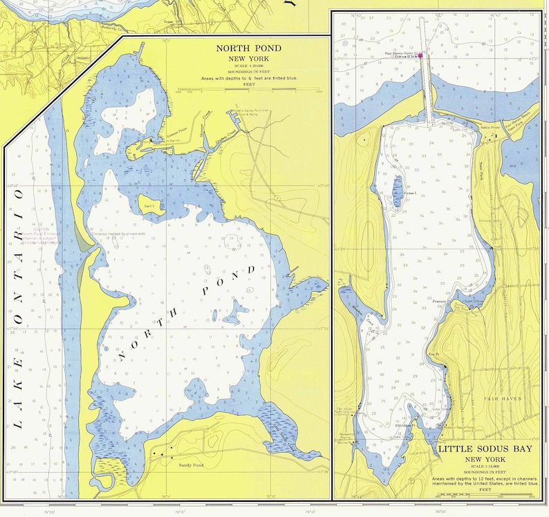Stony Point to Port Bay NY 1965 Nautical Map Including - Etsy