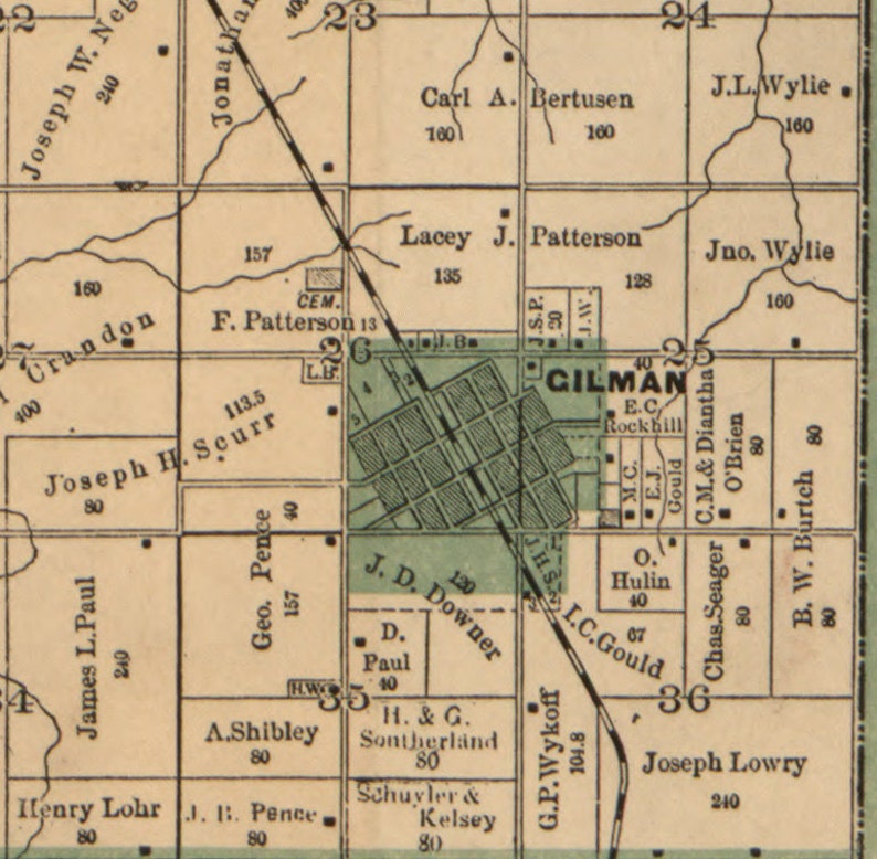 Marshall County Iowa 1896 Old Wall Map With Landowner Names | Etsy