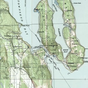 Port Townsend - Ca. 1939 - USGS Old Topographic Map Custom Composite ...