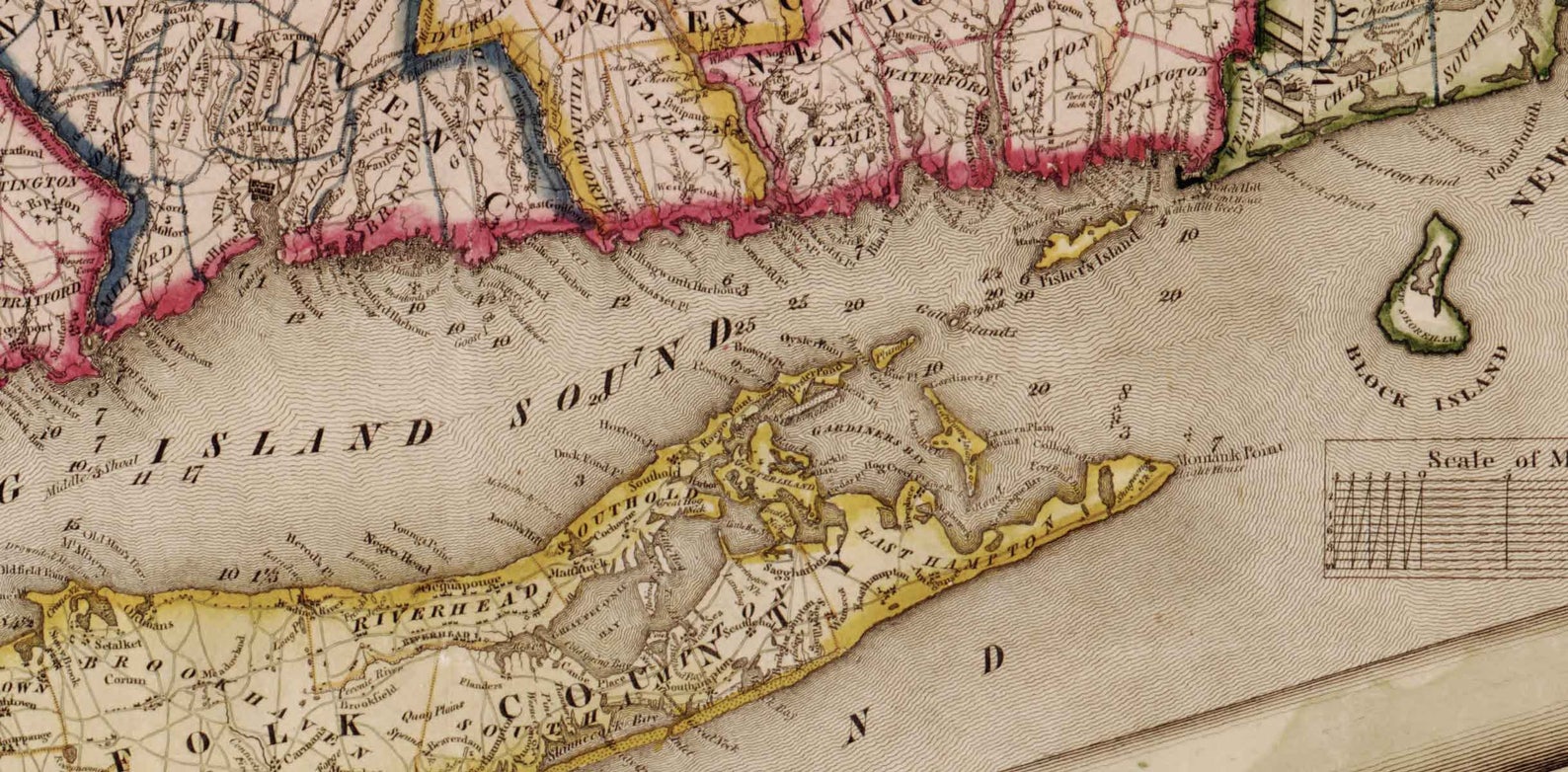 New York City & Surrounding Country 1821 Map by Randel Manhattan ...