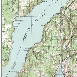 Entrance to Hood Canal - Ca. 1940 - USGS Old Topographic Map Custom ...